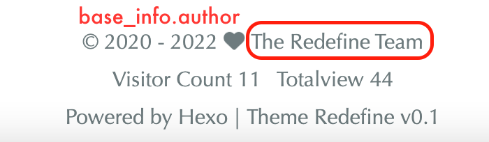 base_info | hexo-theme-redefine